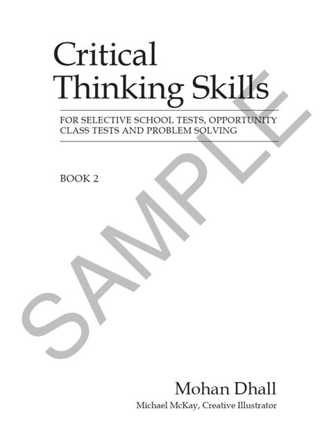 Sample Critical Thinking 2 Pdf Argument