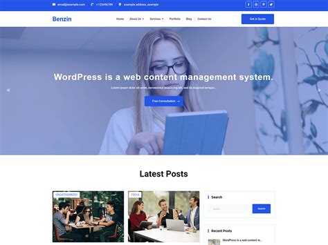 Benzin Demo Wordpress Theme