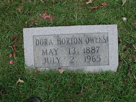 Dora Palestine Horton Owens 1887 1965 Memorial Find A Grave