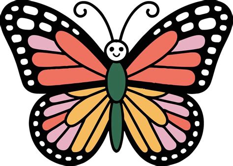 Butterfly Clip Art Free Download 68615734 Vector Art At Vecteezy