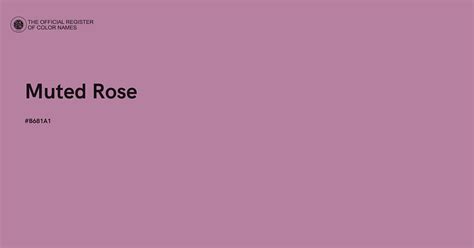 Muted Rose Color B681a1 The Official Register Of Color Names