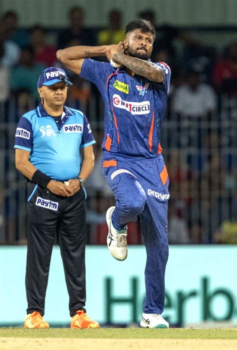Lsgs Bowler Krishnappa Gowtham Bowls