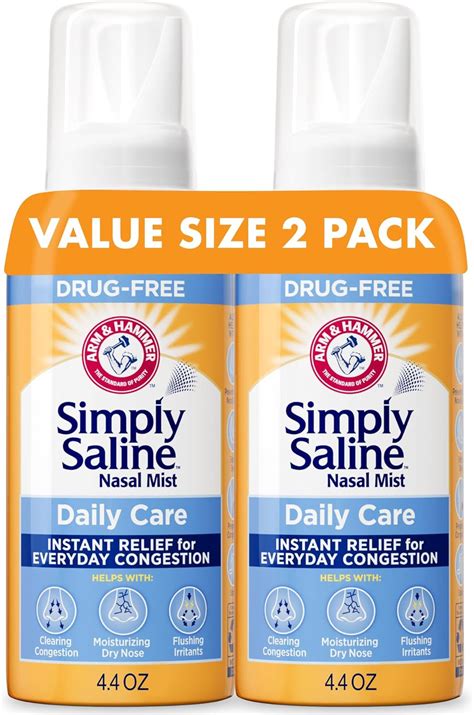 Arm And Hammer Simply Saline Daily Care Nasal Mist 4 4oz