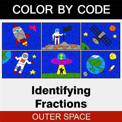 Identifying Fractions Coloring Worksheets Color By Code By Math