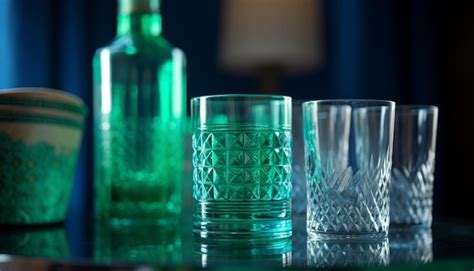 Premium Ai Image Celebration Of Elegance A Collection Of Modern Multi Colored Glassware