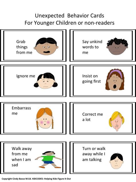 Expected And Unexpected Behaviors Worksheet Printable Calendars At A