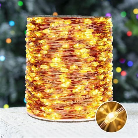 Pcores 100 Ft Warm White Fairy Lights Plug In Copper Wire