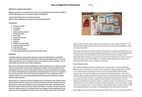 Diagnostic Paracentesis Walkthrough Teach Me To Md