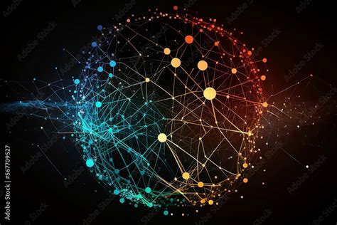 Visual Representation Of Technology And Data With Generative Ai