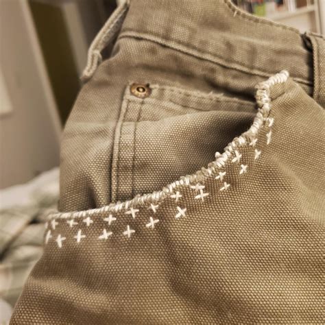 Been Stitching Up These Old Dickies As My Beginner Project Rsashiko