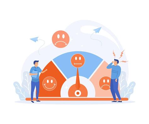 Premium Vector Stress Level Mood Scale Man Solves Problems And