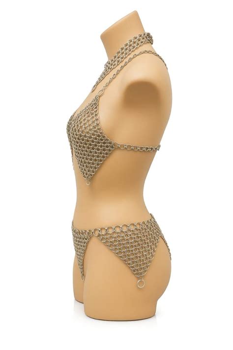 Handmade Aluminum Chainmail Bikini Medieval Armor Costume Etsy