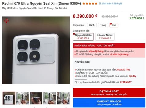 Redmi K70 Ultra hạ sàn dưới 9 triệu vua Gaming giá rẻ khỏe như Galaxy S25 Ultra đè bẹp Galaxy A55 5G