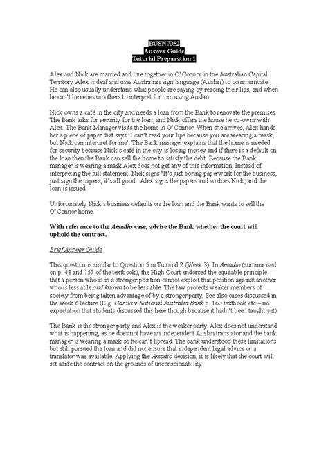 Ag Tutorial Preparation 1 S1 2022 Busn Answer Guide Tutorial