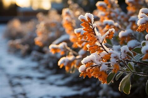 Premium Photo Frostbitten Plants And Flowers