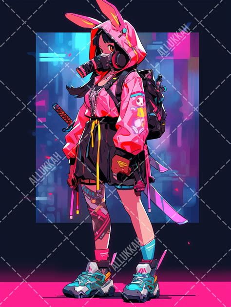 Closed Adopt 208 Waifu Cyberpunk Bunny Girl By Allukkah On