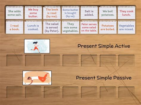 Present Simple Active Or Passive Group Sort