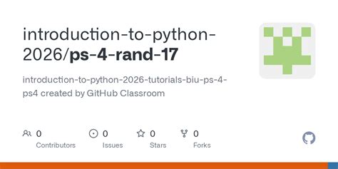 Releases · Introduction To Python 2026ps 4 Rand 17 · Github