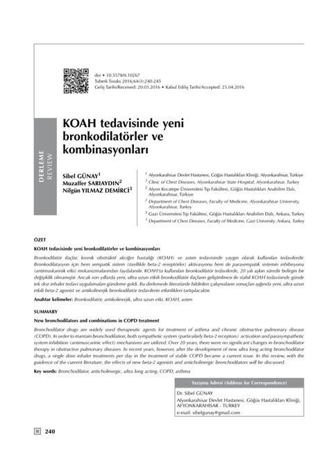Pdf New Bronchodilators And Combinations In Copd Treatment