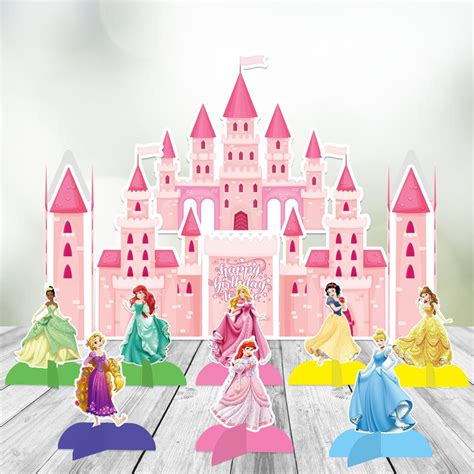 9 Pack Princess Pink Castle Party Table Decoration Kitprincess Party