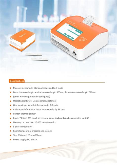Iheto Immucare 8 Incubators Dry Portable Poct Immunoassay Analyzer