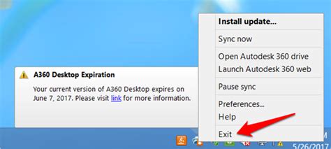 how to turn off the a360 desktop expiration notification