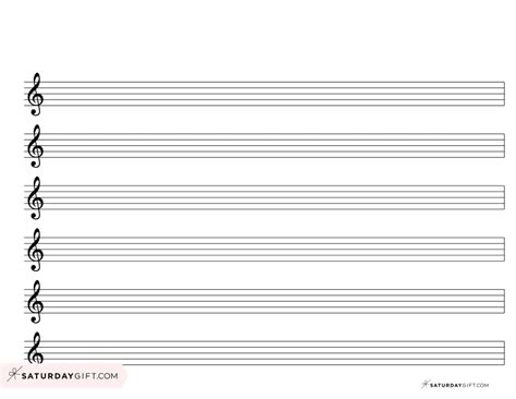 Blank Sheet Music 100 Free Printable Staff Paper Templates