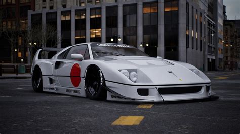 3m Ferrari F40 Spotted Driving In Tokyo Wearing Liberty Walk Body Kit