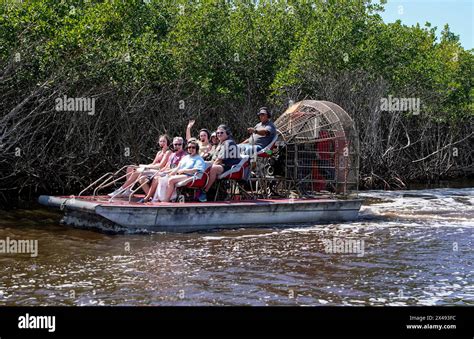 41724 Everglades City Florida United States Tourists On An Air Boat Tour In Florida