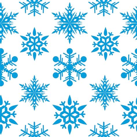 Premium Vector Winter Seamless Snowflake Pattern Frozen And Snow Design Vector Illustration