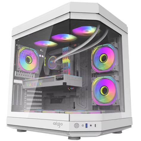 Buy Aigo Darkflash Arc2 Atx Tempered Glass Mid Tower Gaming Case White Fans Not Included