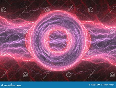 Fiery Lightning Einstein`s Mass Energy Equivalence Stock Image