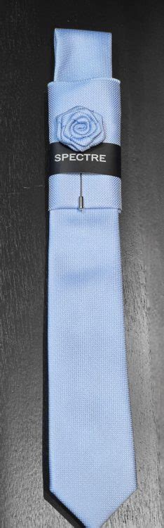 Spectre Sky Blue Tie Set And Flower Lapel Pin Tom Dick And Harry Menswear