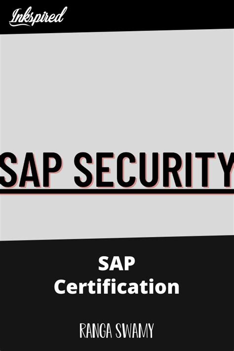 Inkspired Sap Certification