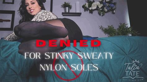 Denied For Stinky Sweaty Nylon Soles Yes Ms Talia Clips4sale