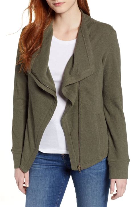 Caslon® Knit Moto Jacket Nordstrom Fashion Knit Jacket Fashion Tips