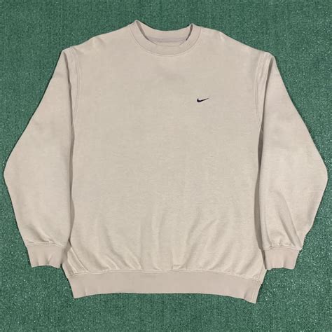 Vintage Y2k Embroidered Swoosh Nike Crewneck Depop