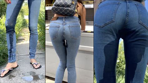 Kattywest Wetting Jeans In Supermarket And On Street Public Outdoor Kattywest Wetting Jeans In Supermarket And On Street Public Outdoor