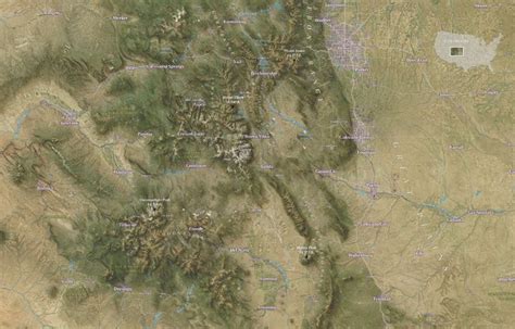 Map Of Colorado With Satellite Imagery