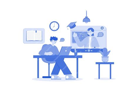 Premium Vector Digital Class Illustration Concept On A White Background