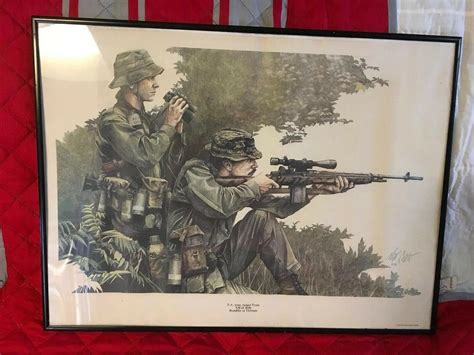 Large Print Us Army Sniper Team Xm 21 Rifle Republic Of Vietnam 1985