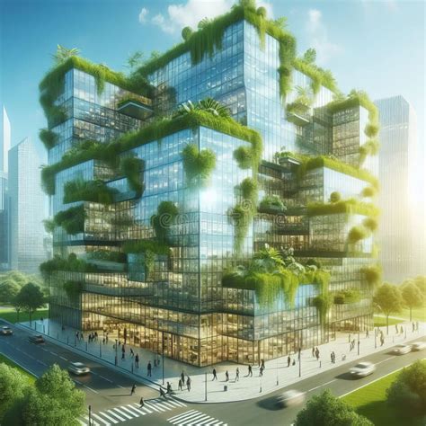 Eco Friendly Building In A Modern City Eco Friendly Glass Office