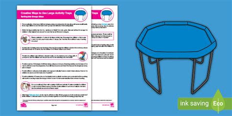 Eyfs Creative Ways To Use Large Activity Trays Sorting Into Groups