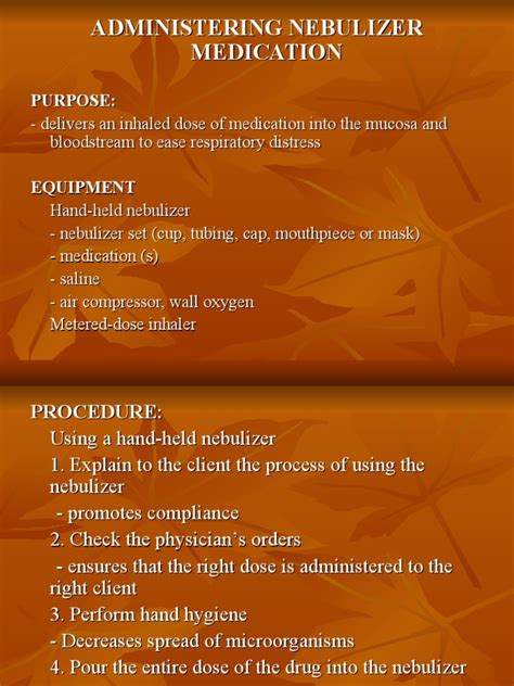 Nebulization Pdf Equipment Health Care