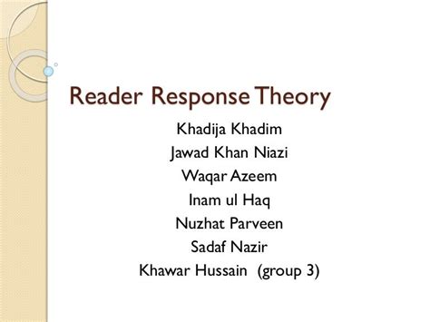 Reader Response Theory