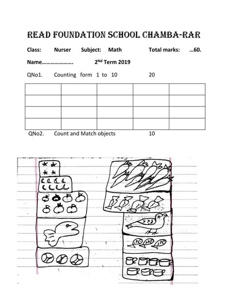 Read Foundation School Chamba Rar Class Nurser Subject Math Total