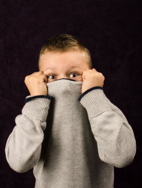 Boy Hiding Stock Image Image Of Courage Boys Peeking 27592943