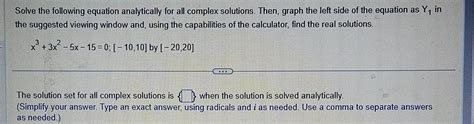 Solved Solve The Following Equation Analytically For All