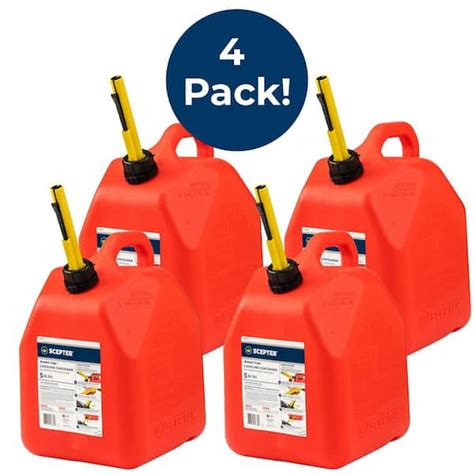 Scepter Ameri Can 5 Gal Gas Can 4 Pack Fg4g5114pk The Home Depot