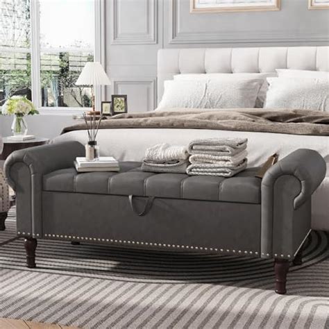 55 Inch Bedroom Bench End Of Bed Bench With Storage Bed